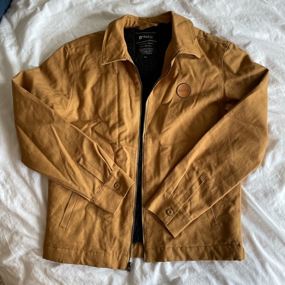 Matix | Jackets & Coats | Mens Matix Brown Jacket Sherpa Lined Large ...